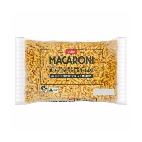 COLES Pasta Macaroni 500g