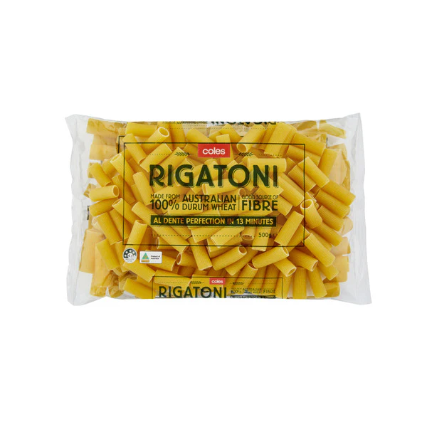 COLES Pasta Rigatoni 500g