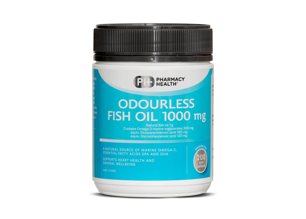 PHARMACY HEALTH Odourless Fish Oil 1000mg 200 Capsules