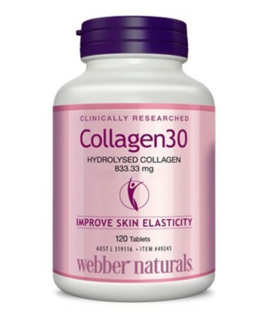 WEBBER NATURALS Collagen30 Hydrolysed Collagen 833.33mg 120 Tablets